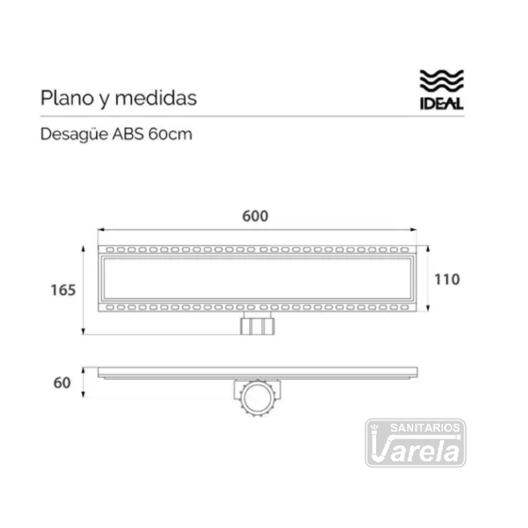 Rejilla Desague Rejilla Acero Inoxidable Ducha Lineal 60 Cm ...